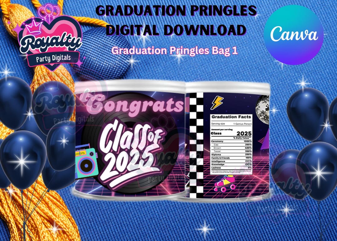 Editable Graduation Pringles Mini Label Template: Class of 2025 ...