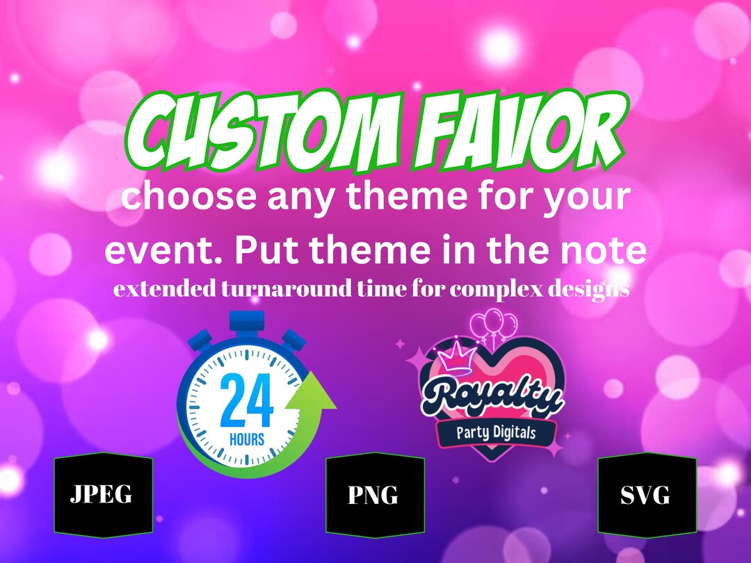 Personalized Party Bundle, Custom Birthday Party, Custom Favors, Custom ...