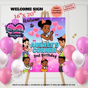 Customizable Digital Welcome Sign for Kids' Birthday | Personalized ...