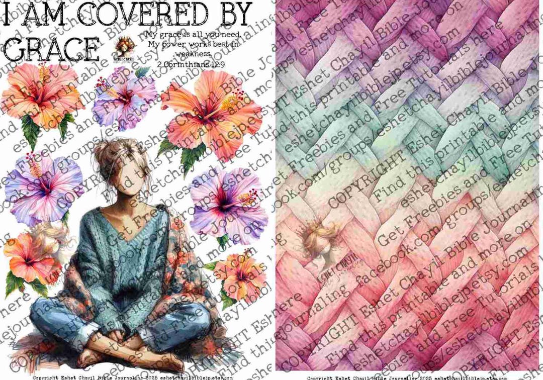 I Am Covered by Grace – 2 Corinthians 12:9 #43 Bible Journaling ...