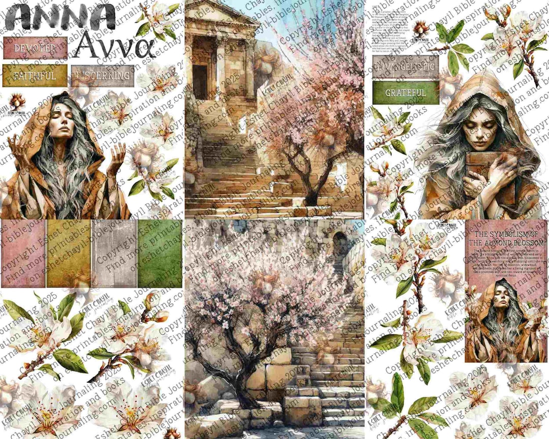 Woman of the Bible - Anna #35, Detailed Faces Bible Journaling ...