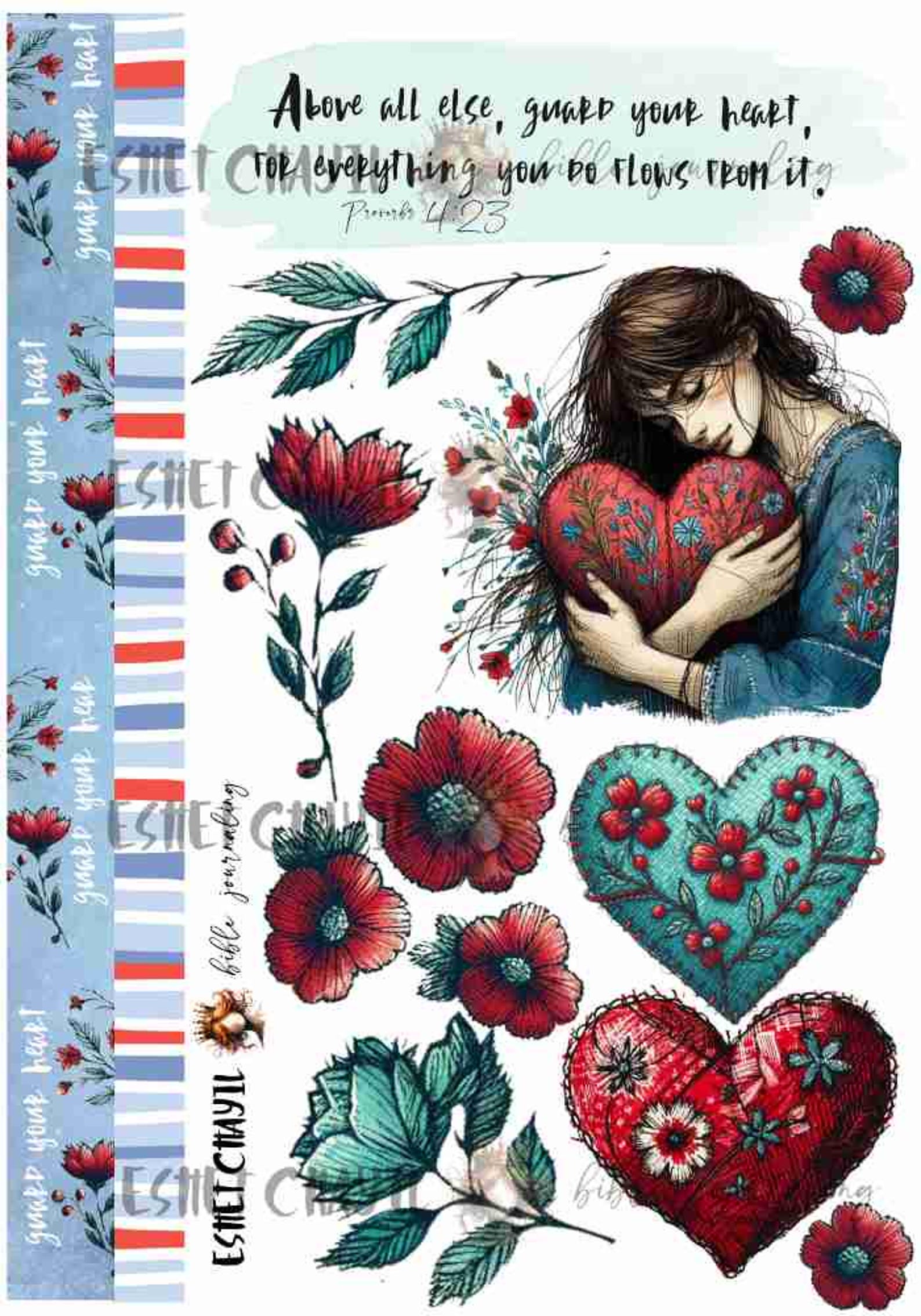 Guard Your Heart - Mini Bible Journaling Printable - Etsy