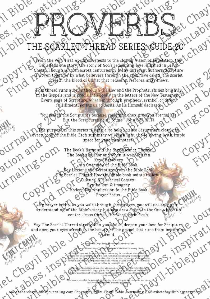 The Scarlet Thread: Proverbs Bible Book Summary - A Bible Study Guide ...