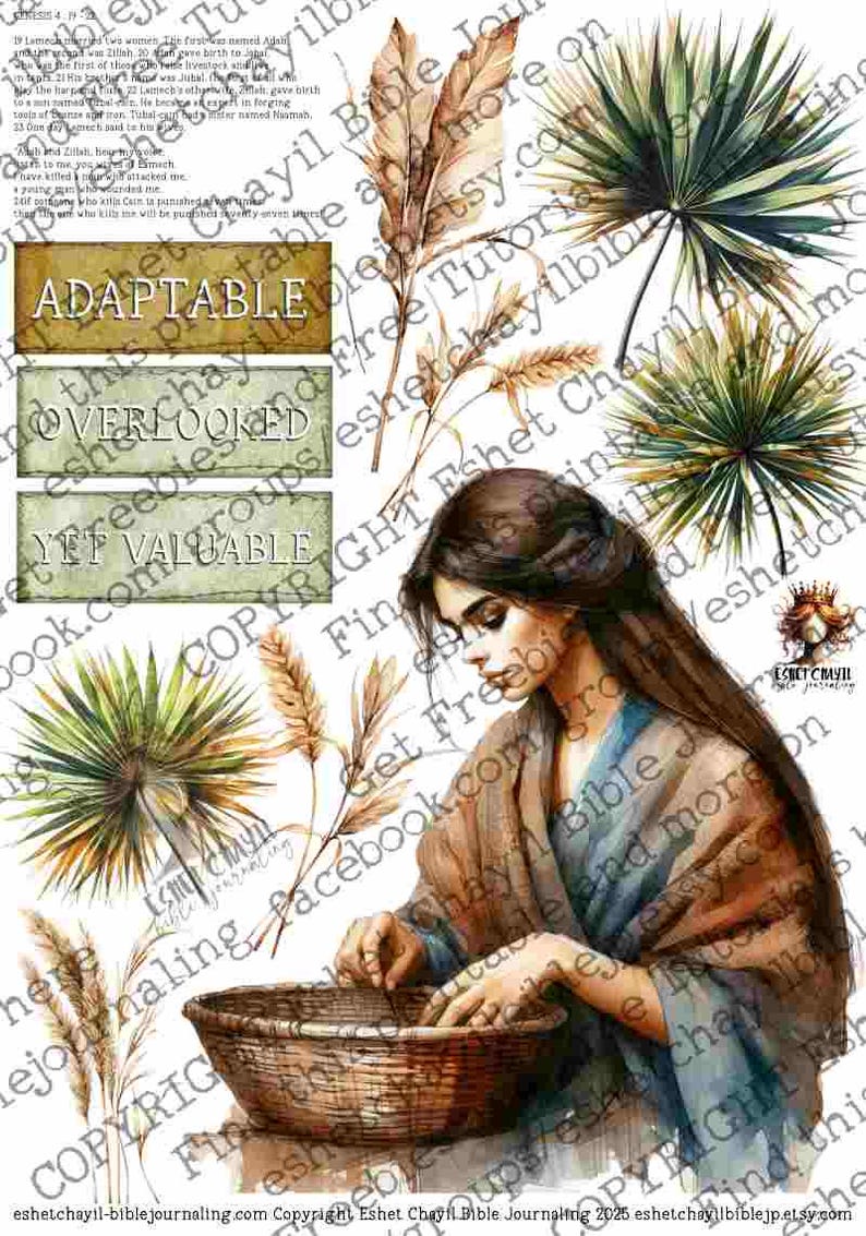 Woman of the Bible Adah & Zillah #2 Detailed Faces Bible Journaling ...