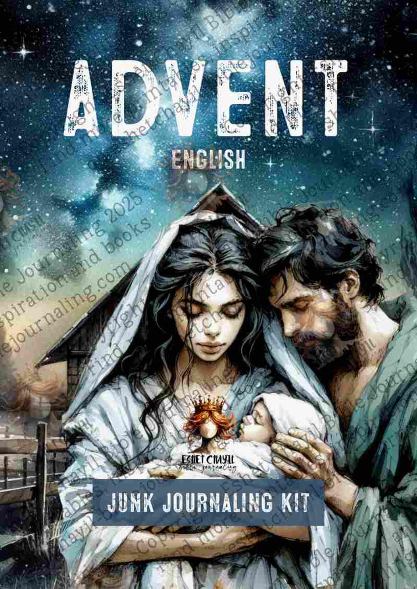 Advent Junk Journaling Kit - Detailed Faces Bible Journaling Printable ...