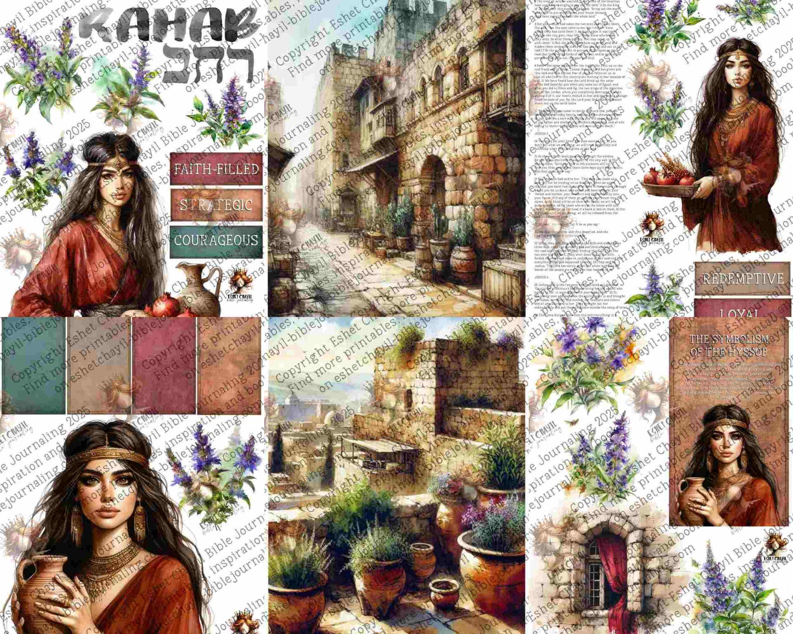 Woman of the Bible - Rahab #13, Detailed Faces Bible Journaling ...