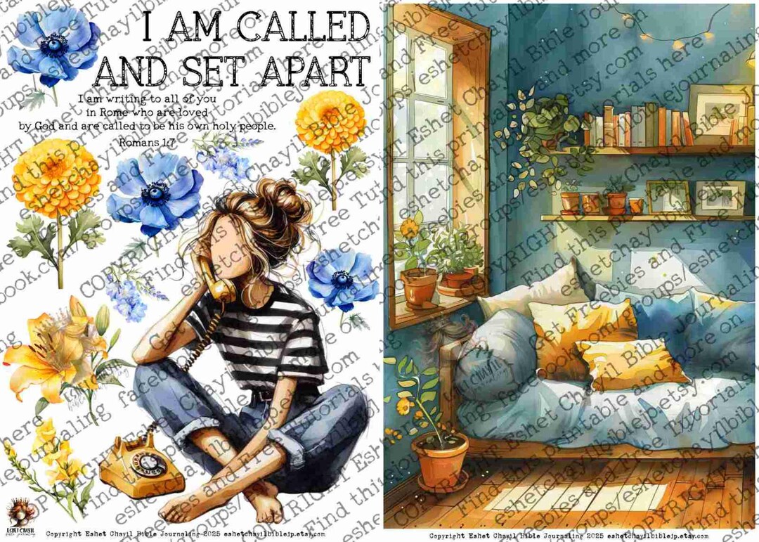 I Am Called and Set Apart #19 - Romans 1:7 Bible Journaling Printable ...