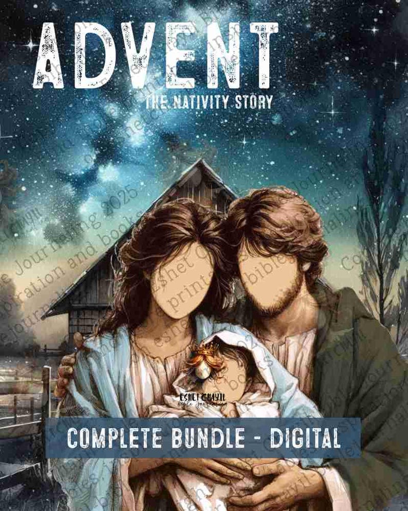 Advent the Complete Digital Bundle, Faceless Bible Journaling Printable ...