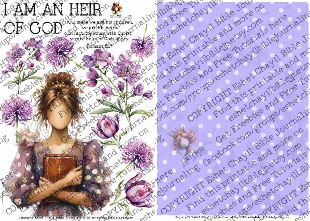 I Am an Heir of God #23 – Romans 8:17 Bible Journaling Printable, Faith ...