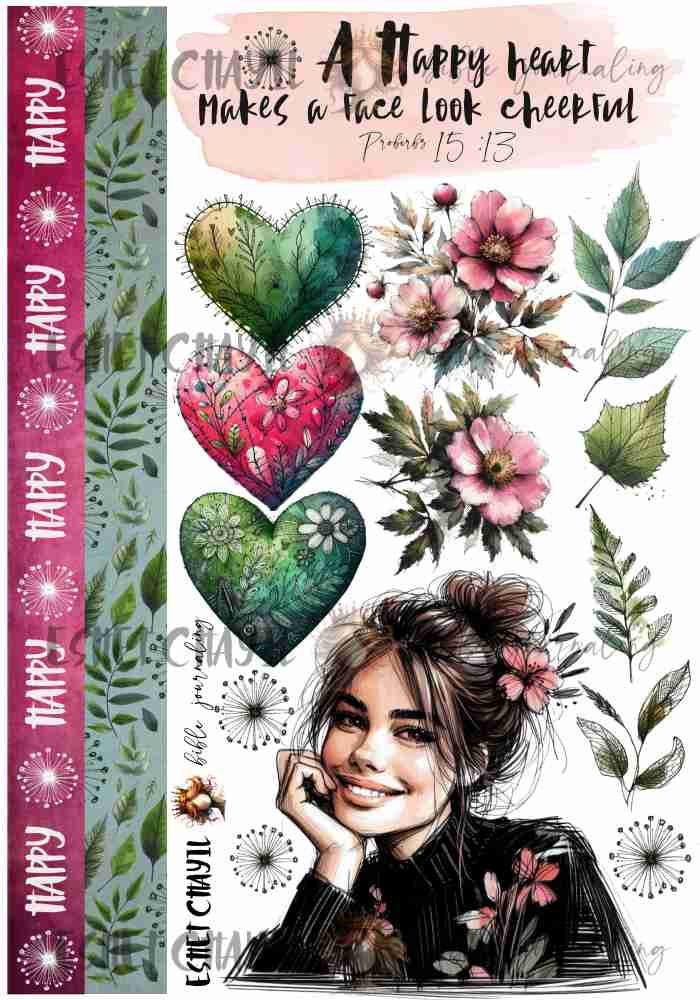 Happy - Mini Bible Journaling Printable - Etsy