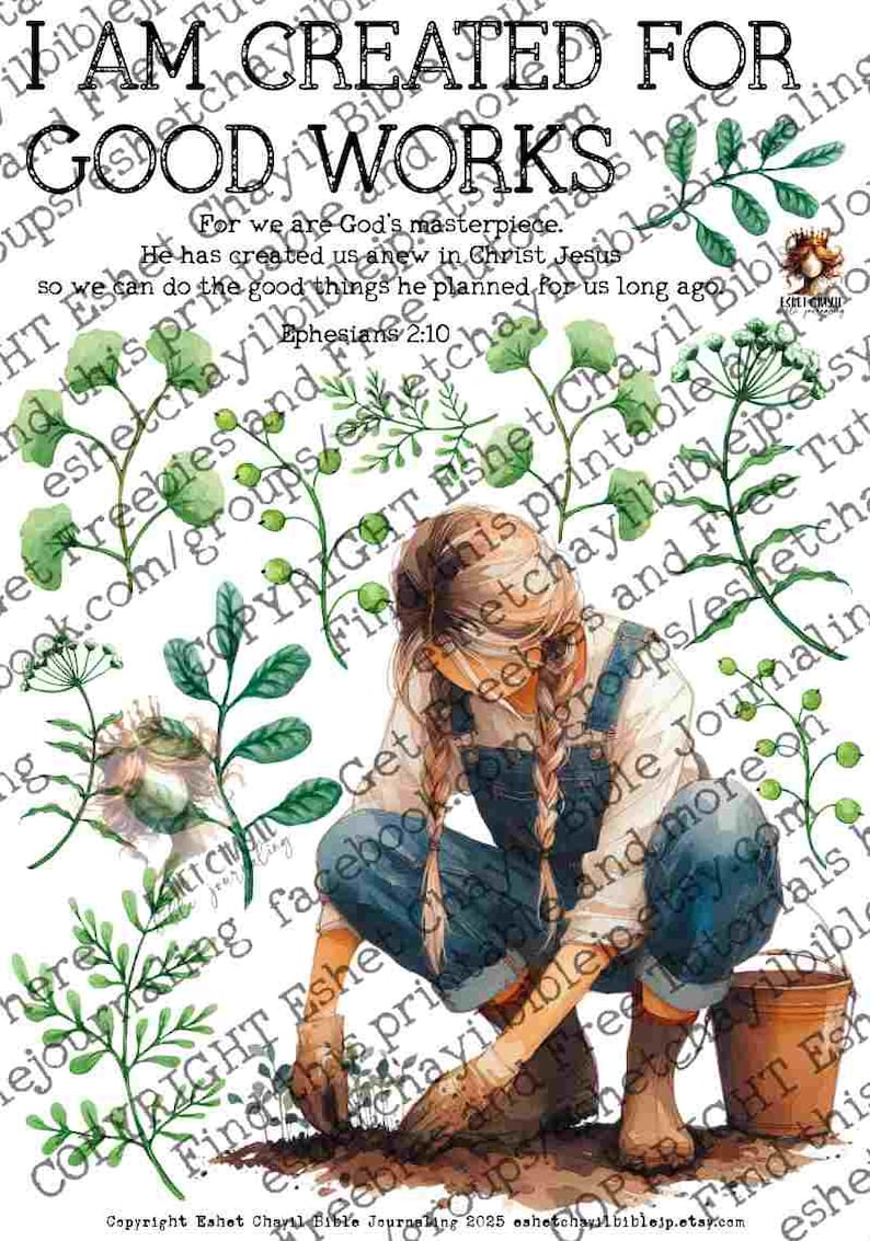 I Am Created for Good Works #33 Ephesians 2:10 - Bible Journaling ...