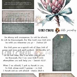 OLW COURAGE - Bible Journaling Printable, Faith Based Art Journaling ...