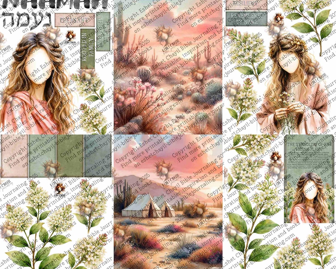 Woman of the Bible - Naamah #N3, Faceless Bible Journaling Printable ...