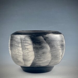 Black and Gray Naked Raku Decorative Vase - Etsy