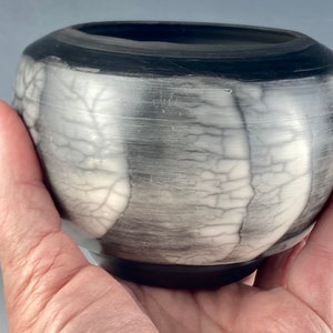 Black and Gray Naked Raku Decorative Vase - Etsy