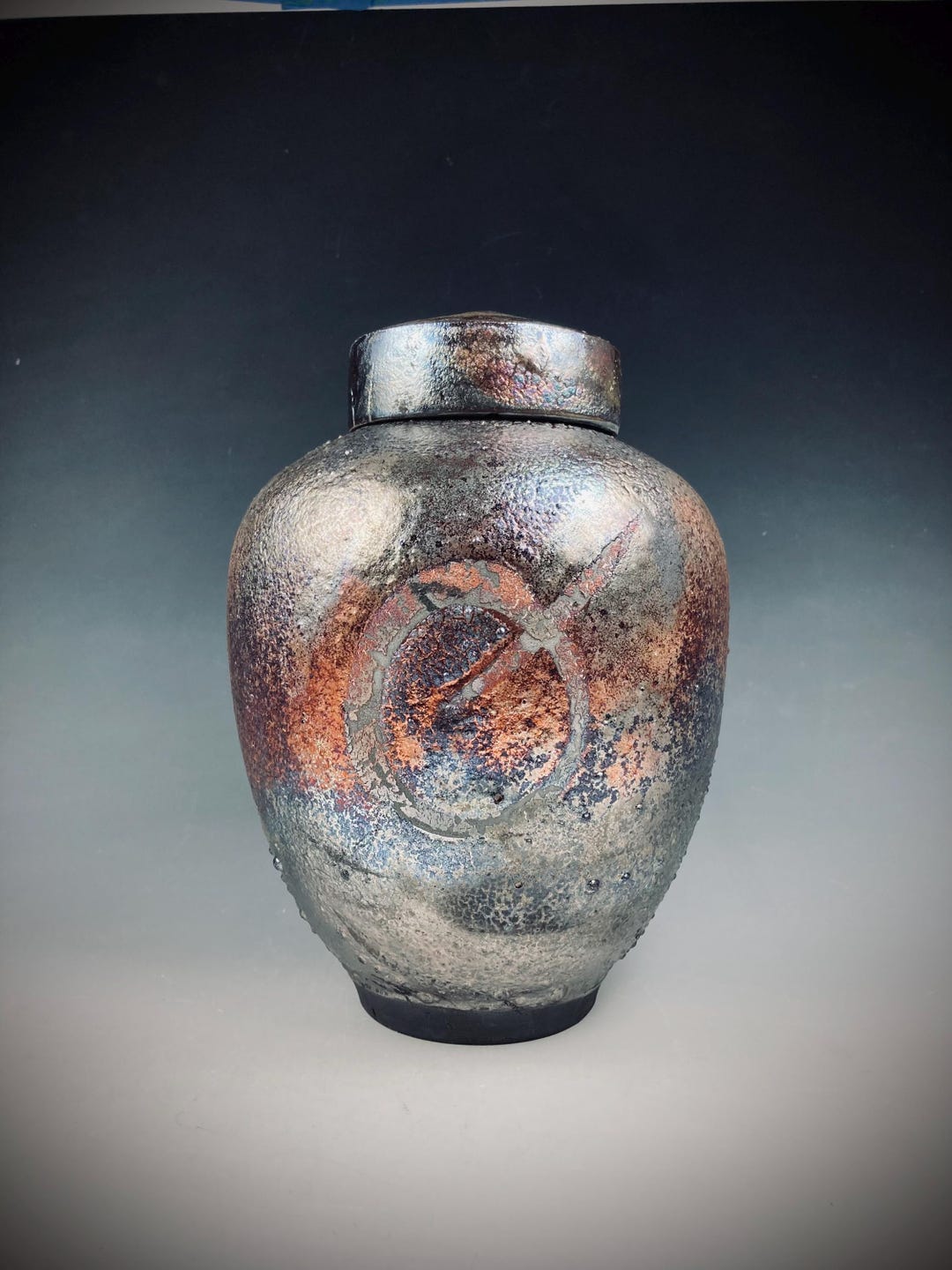 Raku Fired Urn: Dragon Scale Texture Keepsake Vessel - Etsy