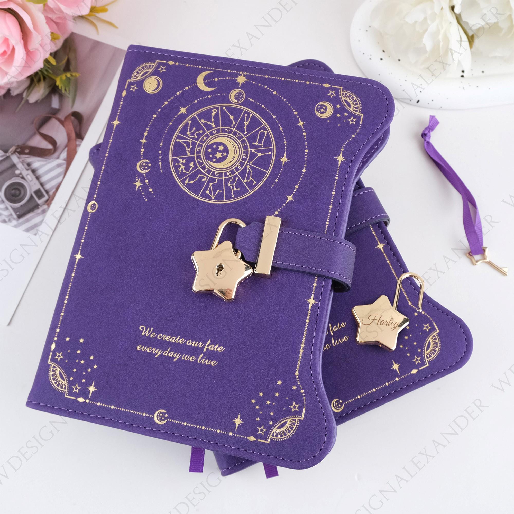 Personalized Journal With Lock and Key, Custom PU Leather Journal ...