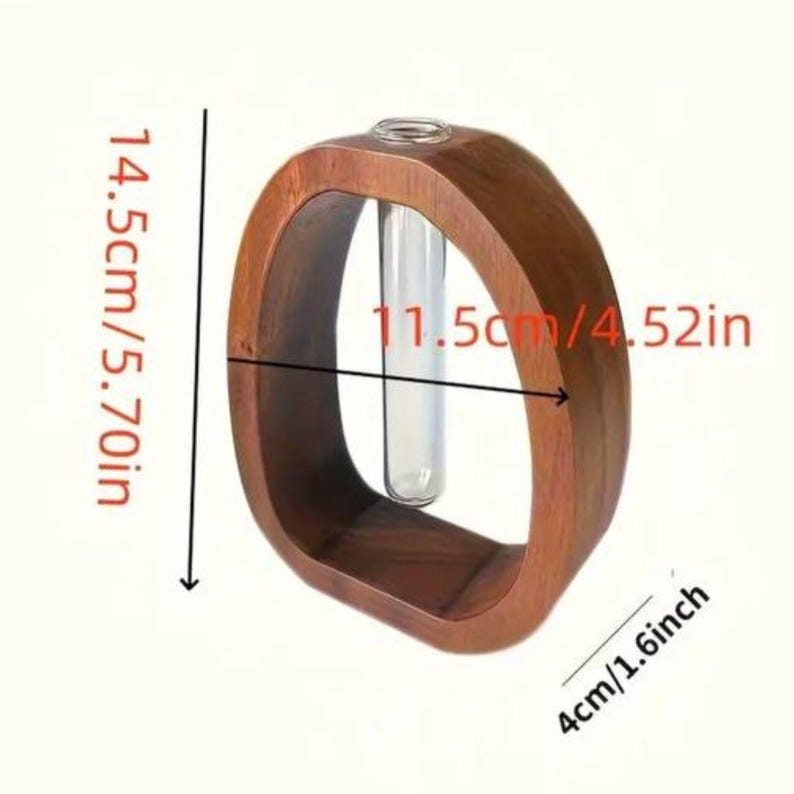 Modern Wooden Vase, Wooden Test Tube Vase, Unique Floral Display ...