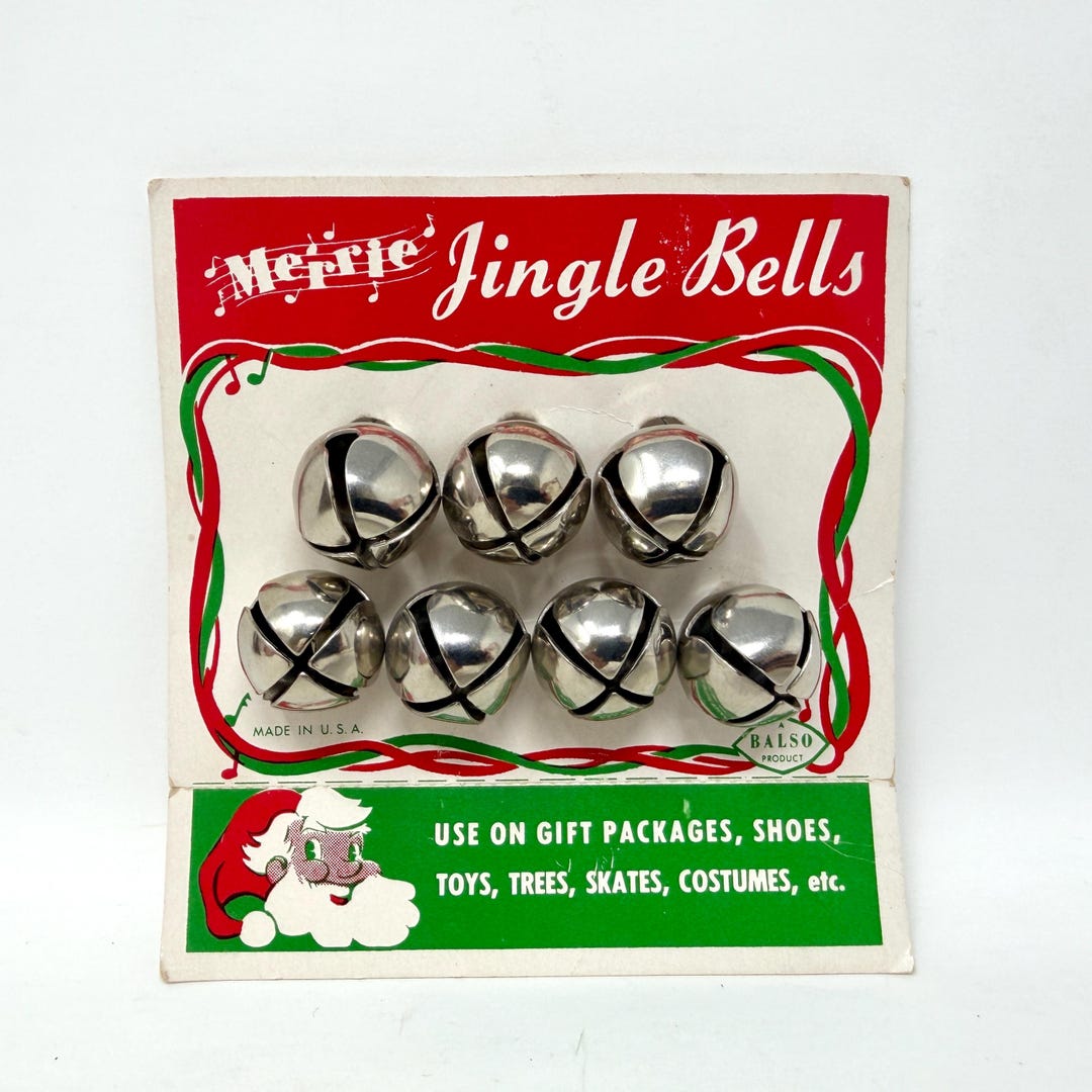 Vintage Jingle Bells, Original Card, Christmas Craft Supplies, NOS New ...