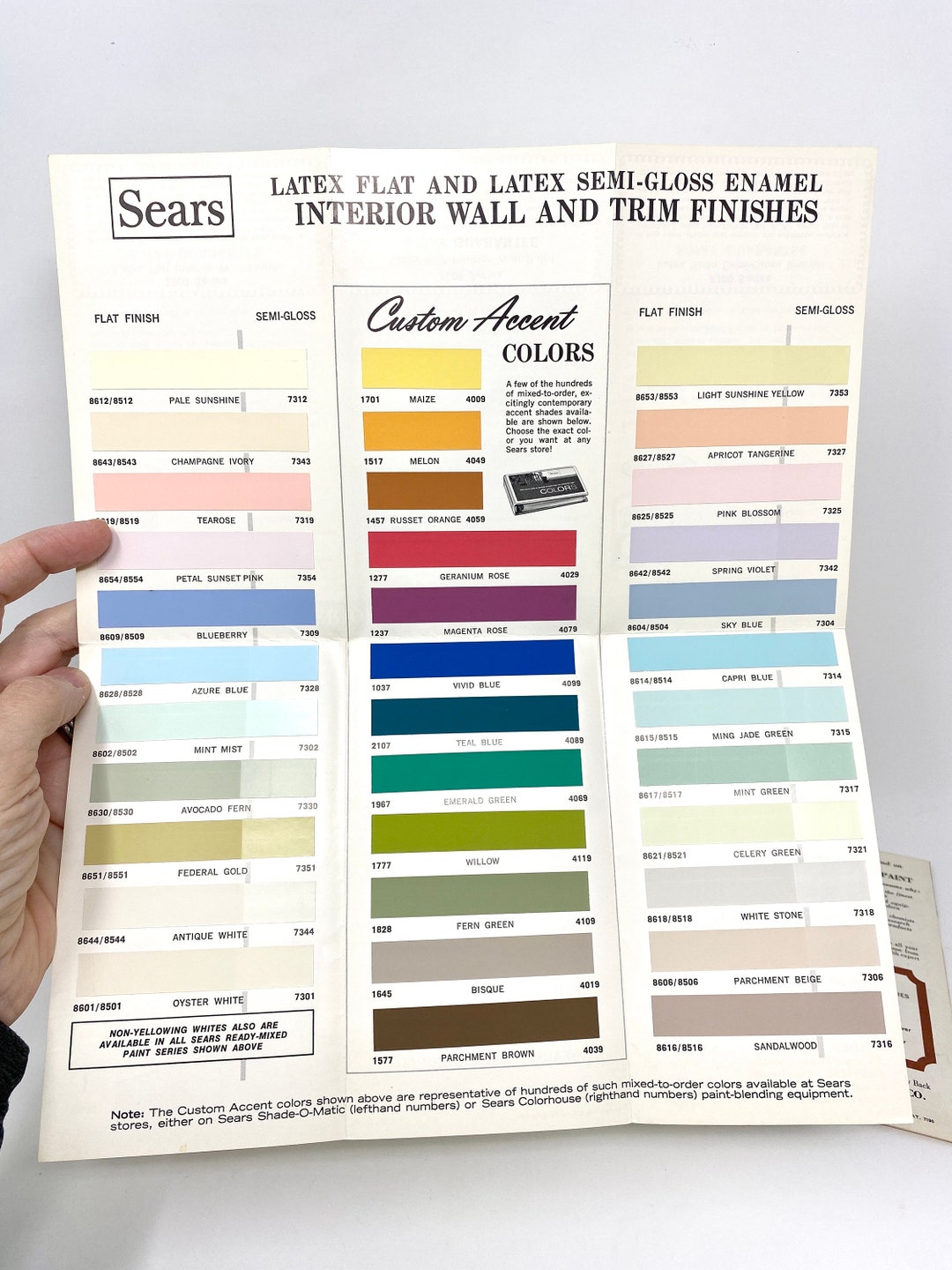 Vintage Paint Sample Brochures, Sears Wood Stain Varnish Swatches ...