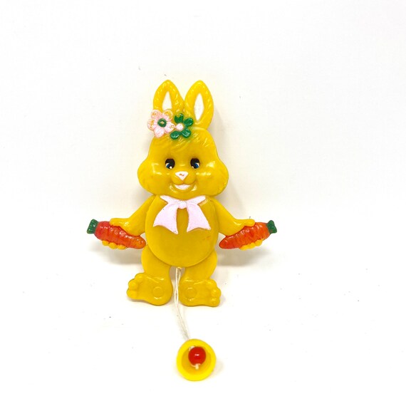 Vintage Easter Bunny Pin, Jumping Jack Rabbit Lapel B… - Gem