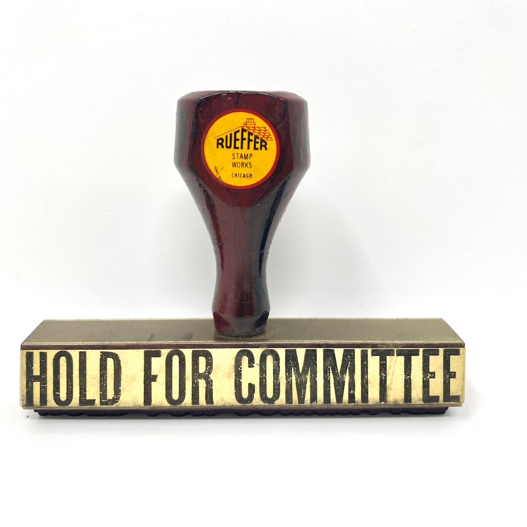 Vintage Rubber Stamp, Hold for Committee, Office Display - Etsy