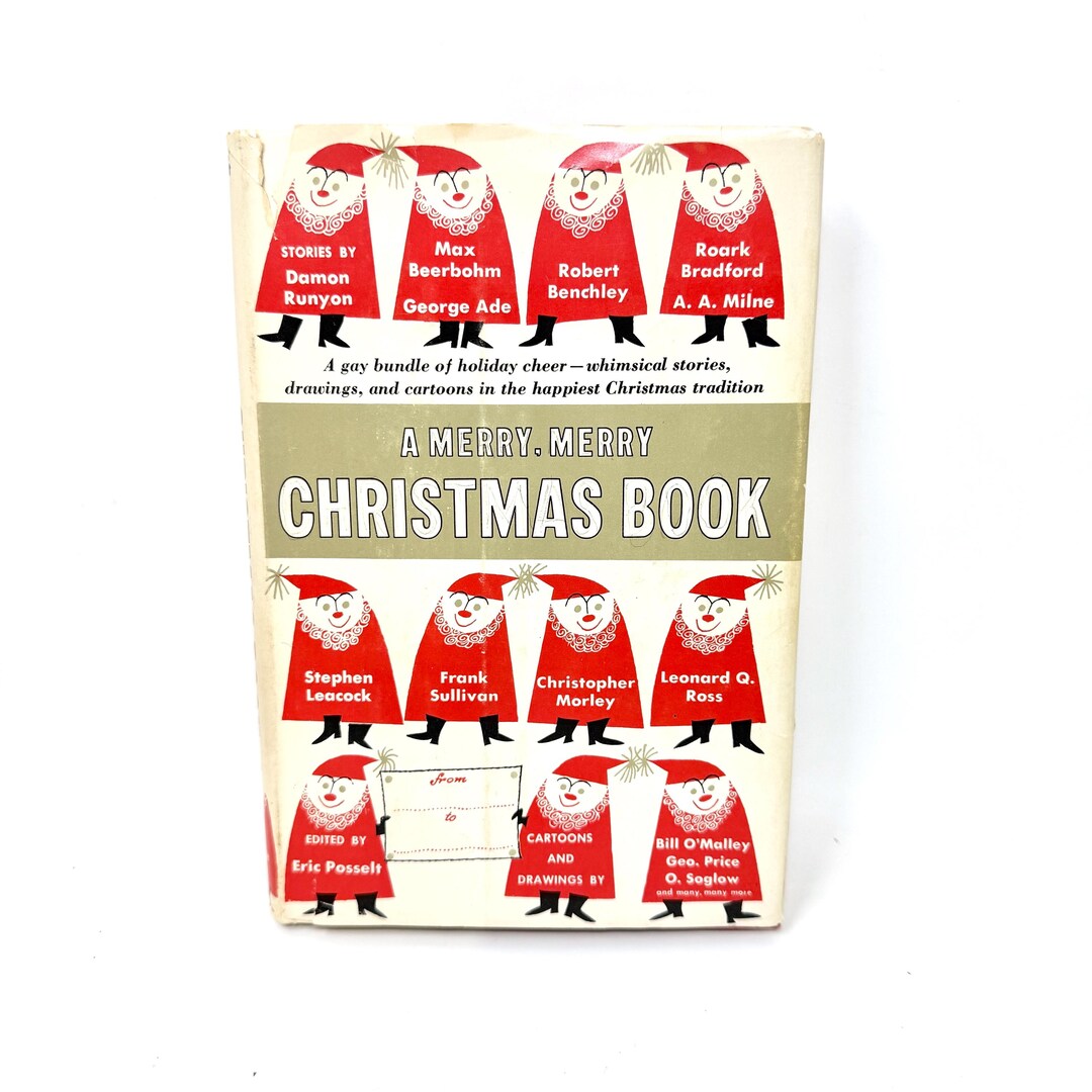 Vintage Merry Merry Christmas Book, 1950s Humor Essays, Eric Posselt - Etsy