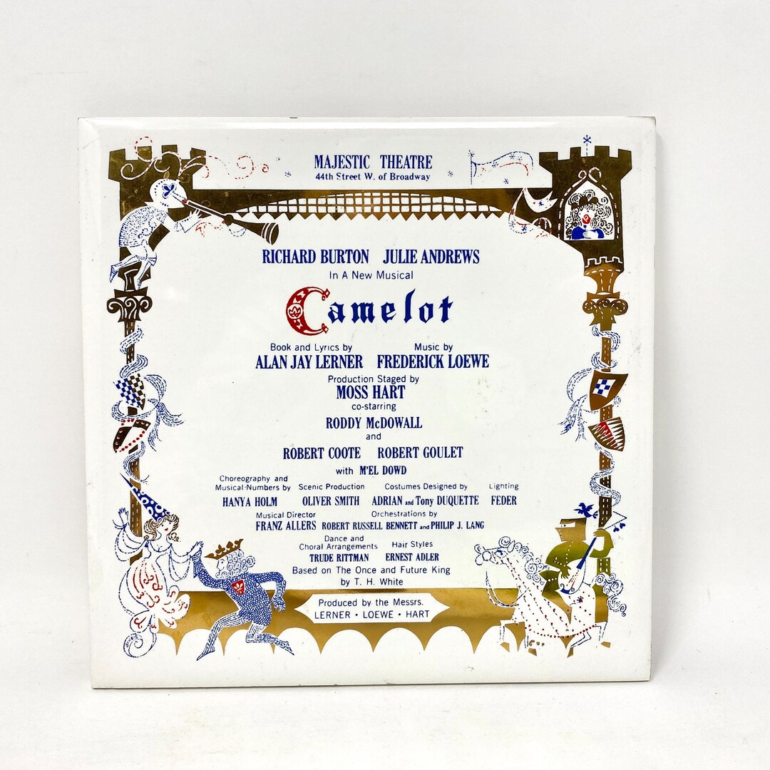 Vintage Camelot Ceramic Tile Wall Hanging, Broadway Show Trivet, New ...