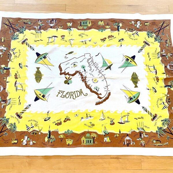 Map Tablecloth - Etsy