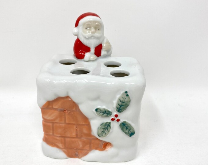 Vintage Ceramic Santa Claus, Candy Cane Holder, Vase - Etsy