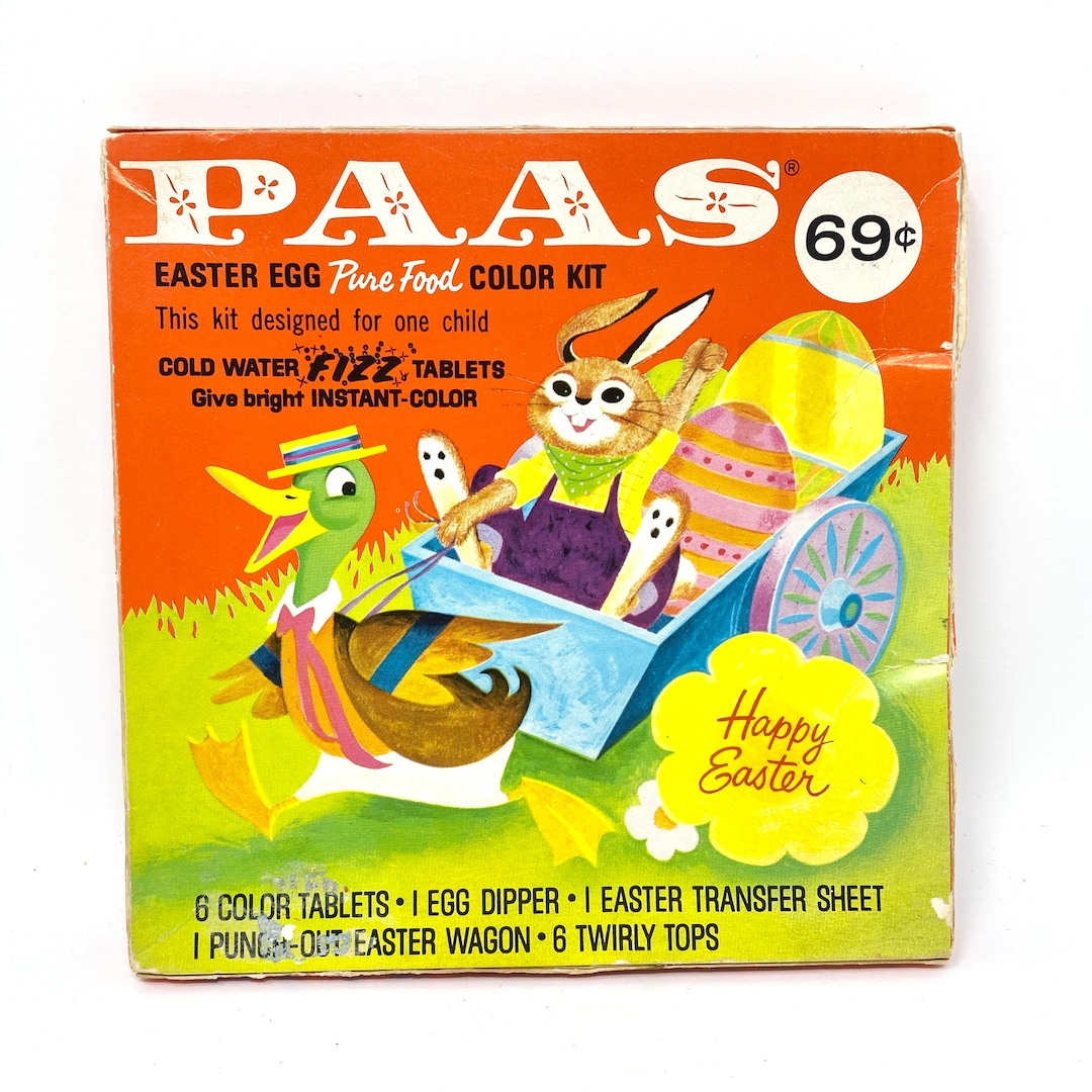 Vintage PAAS Easter Egg Color Dye Kit, DIY Activity - Etsy