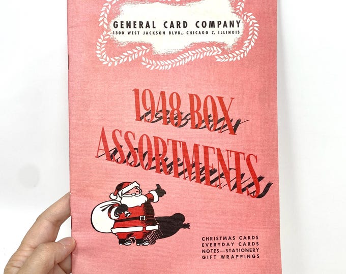 Vintage Christmas Card Catalog, Greeting Card Booklet, 1948 Box ...