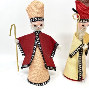 Vintage Three Kings Figurines, Magi in Burlap Robes, CHRISTMAS ...