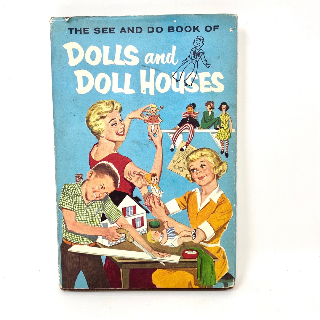Vintage Children's Activity Book, Dolls and Doll Houses, See and Do ...