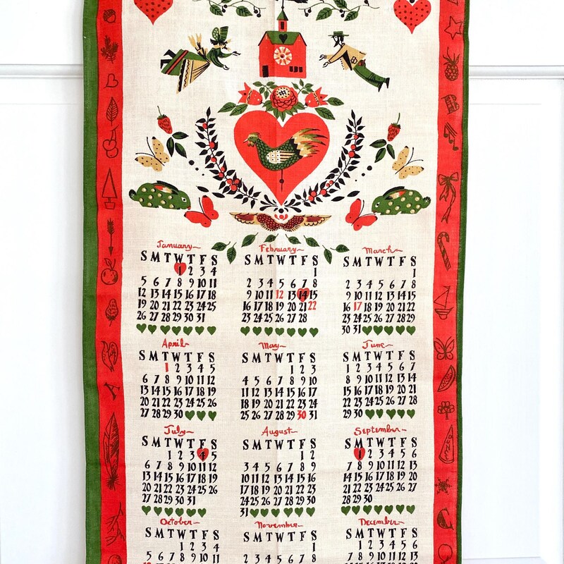 1958 Calendar - Etsy