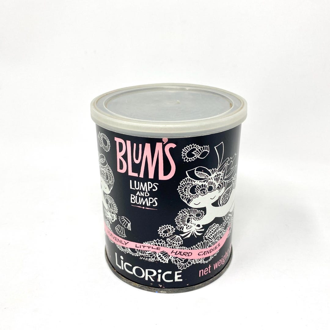 Vintage Candy Tin, Blums Angel Tin, Licorice Lumps and Bumps Hard ...