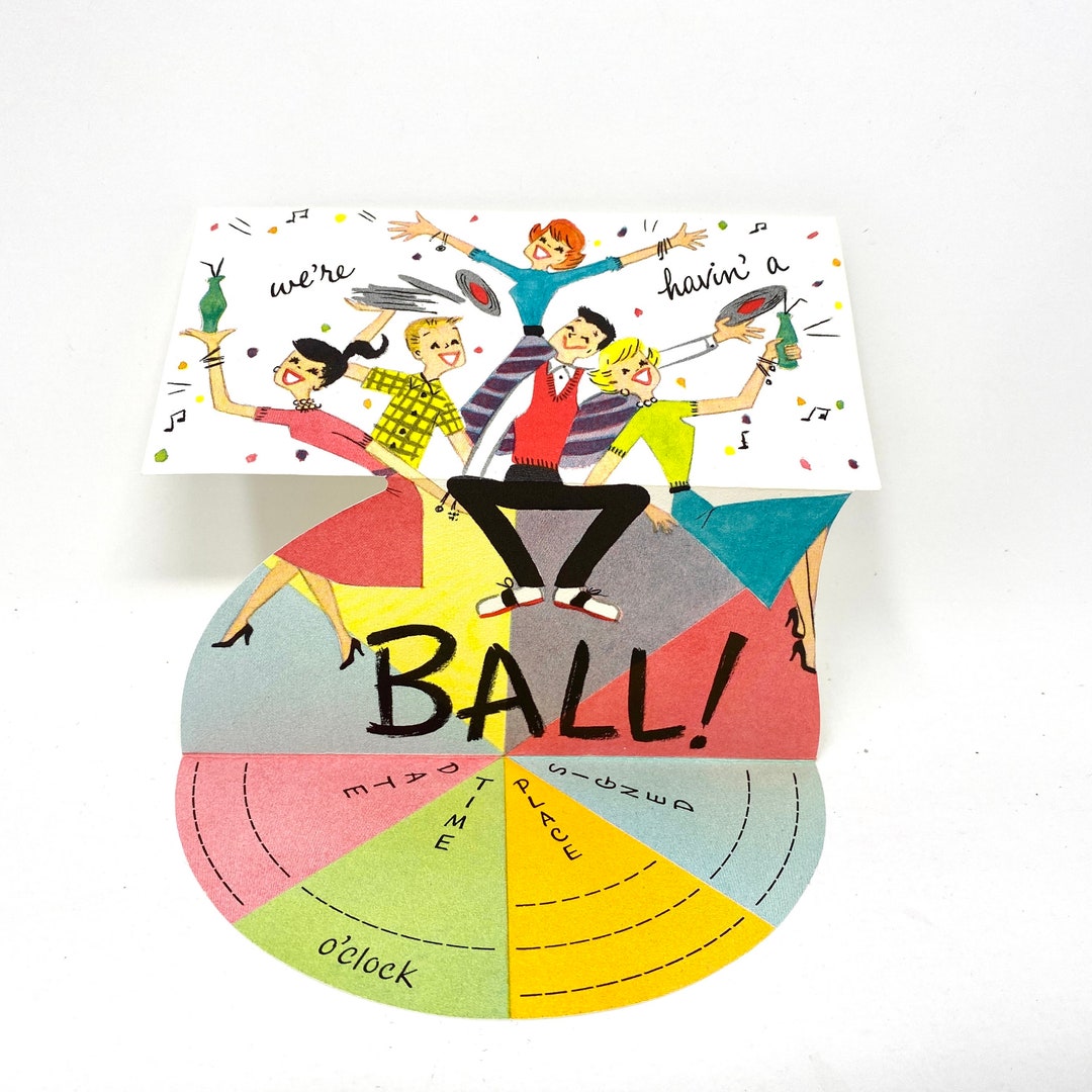 Vintage Birthday Party Invitation, New Old Stock Hallmark Invite, Let's ...