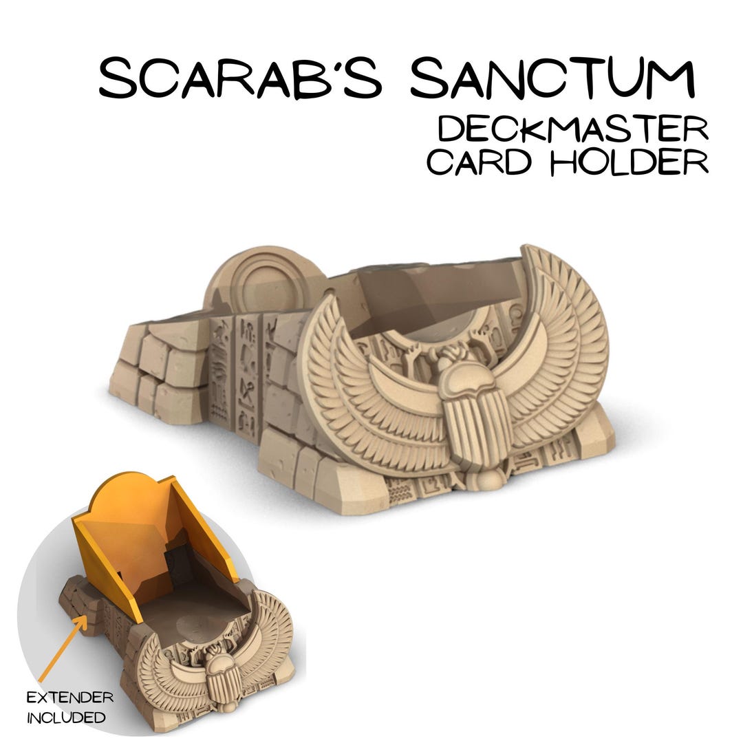 3D Printed Deck Stand: Scarab’s Sanctum Card Holder - Etsy
