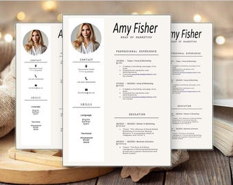 Creative, Modern & Beige CV Template - Etsy