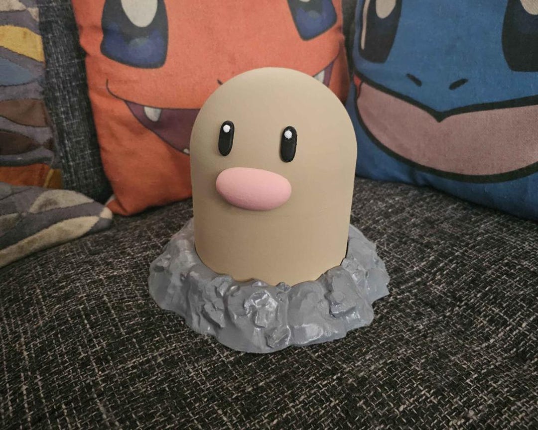Life-sized Diglett Pokémon 3D Printed and Hand Crafted - Etsy