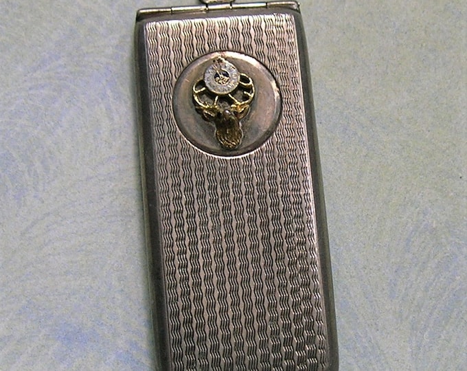 Antique Sterling 1920's Elk's Locket, Sterling Art Deco Locket, Old ...