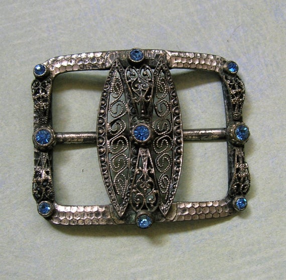 Unusual Vintage Czech Filigree Belt Buckle Old Belt Buckle Vintage Czech Buckle 2713 Etsy UK