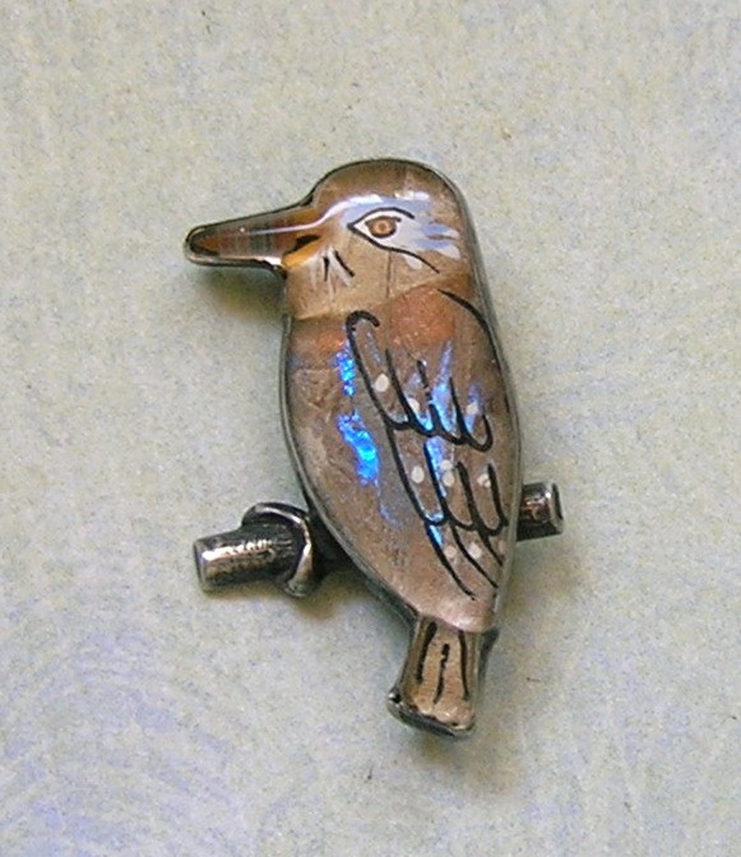 Antique Sterling Morpho Butterfly Wing Bird Pin, Old English Butterfly ...