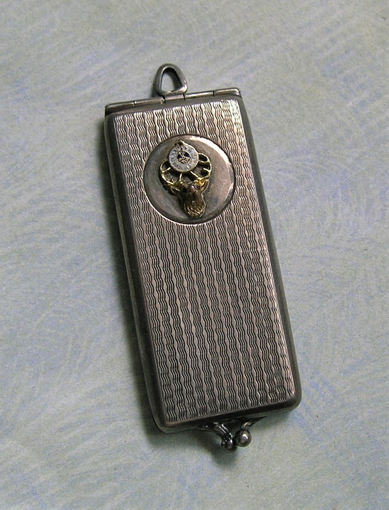 Antique Sterling 1920's Elk's Locket Sterling Art - Etsy