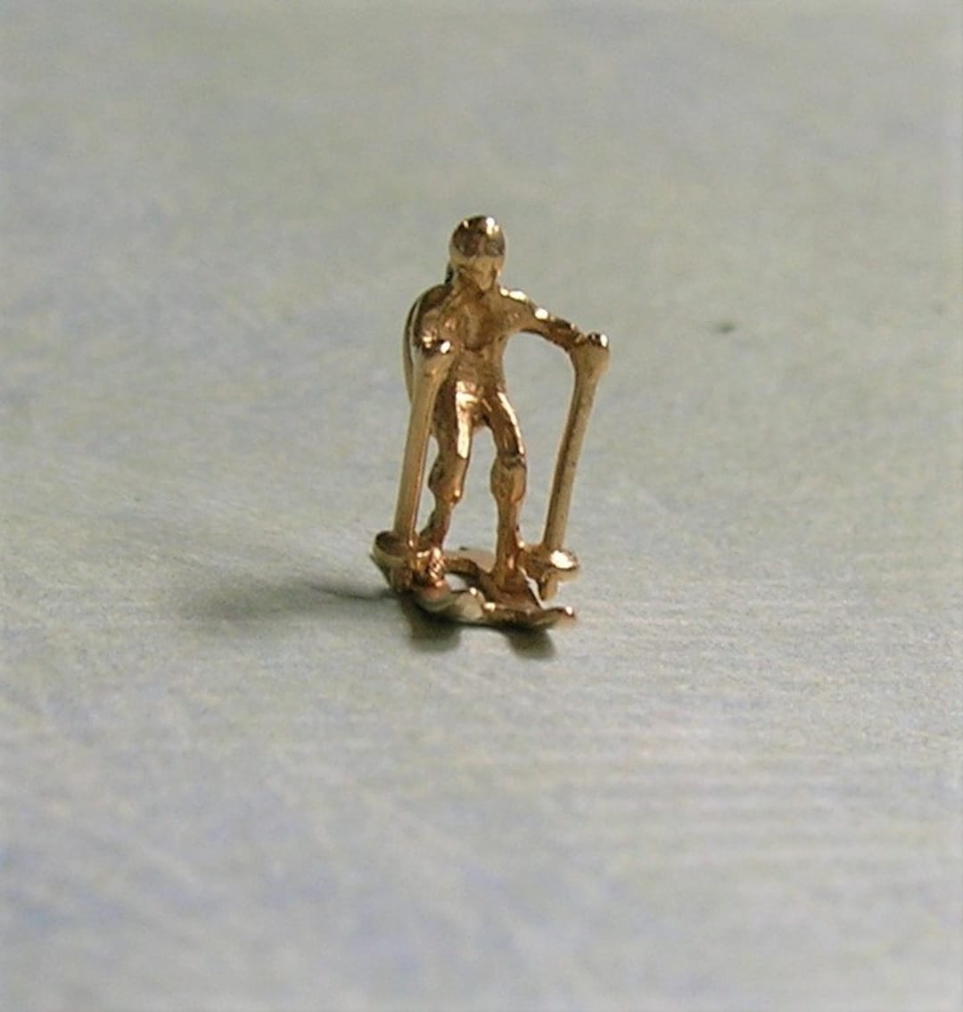 Vintage 14K Gold Snow Skier Charm, Old Ski Charm, Unusual 14K Gold ...