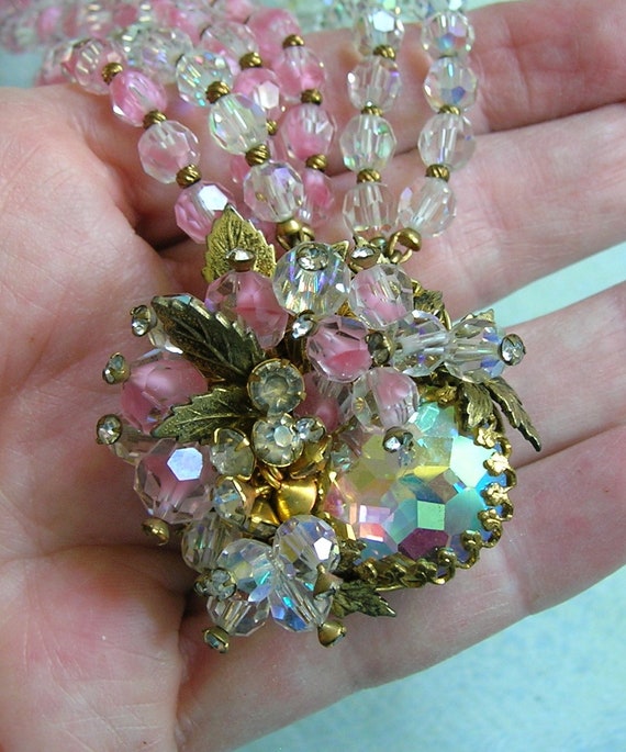 Vintage Unsigned Miriam Haskell Beaded Glass Bracelet… - Gem