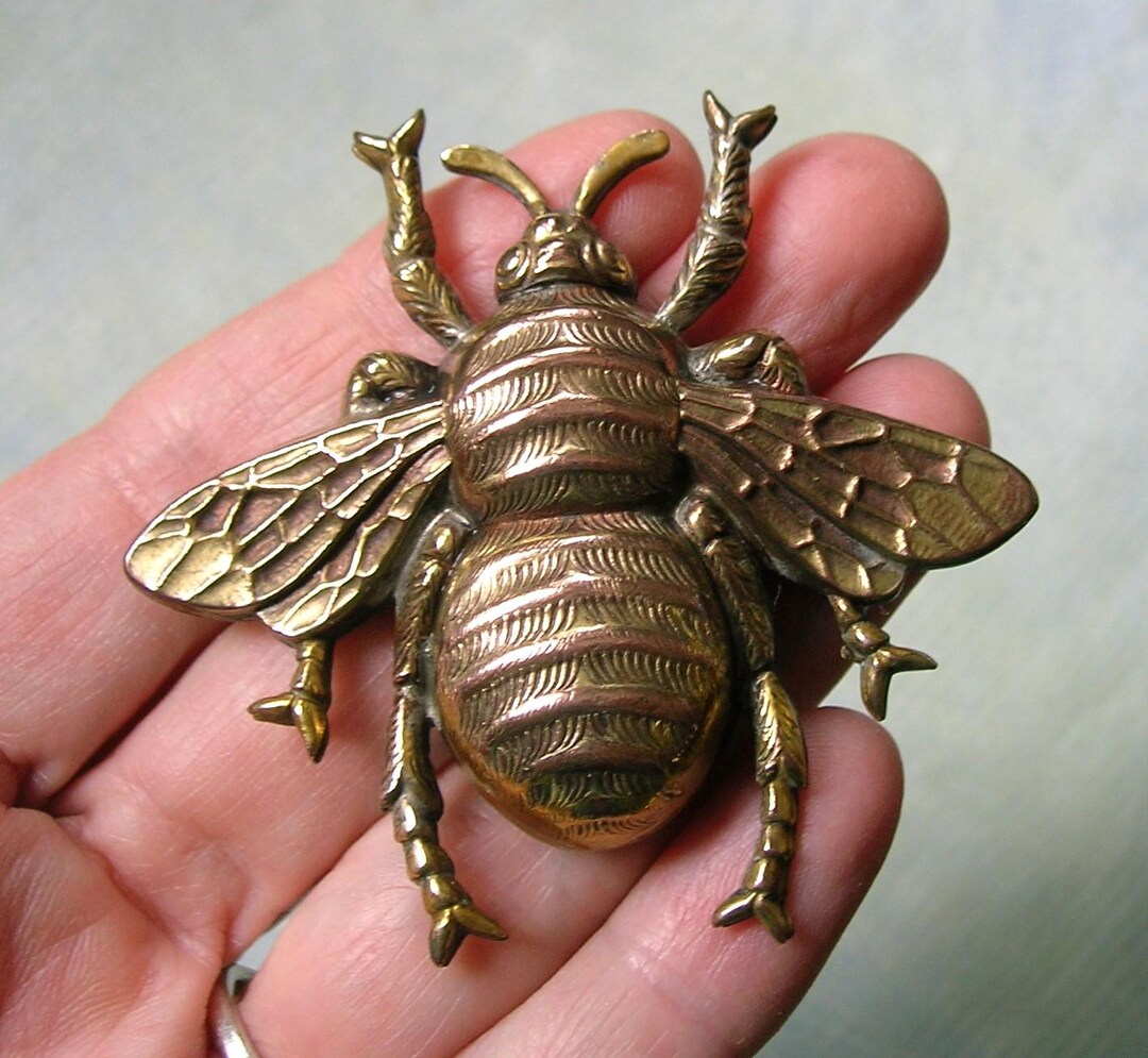 Large Vintage Joseff Bee Brooch Pin, Brass Joseff Insect Pin, Joseff ...