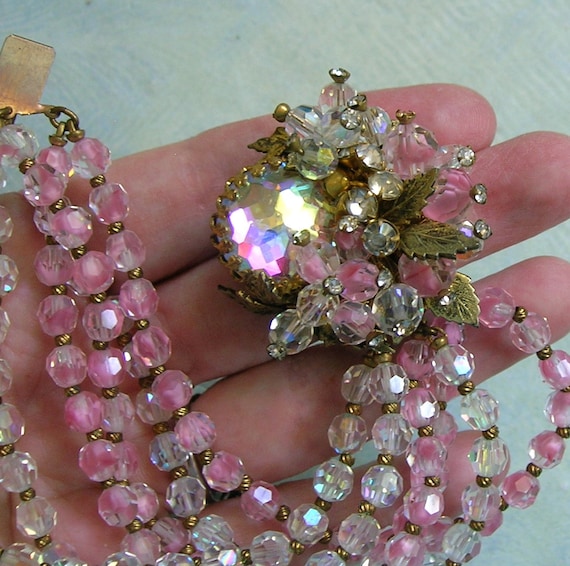 Vintage Unsigned Miriam Haskell Beaded Glass Bracelet… - Gem