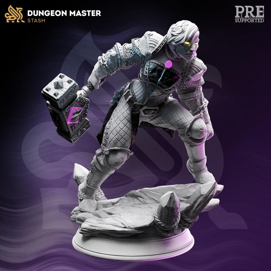 Cleric Female Warrior Human Hammer Fighter 32mm Scale Goliath War ...