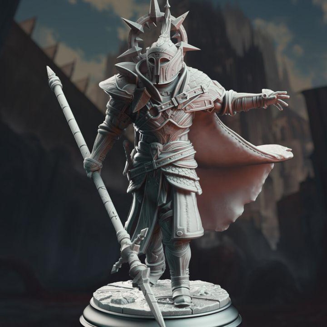 Royal Guard Spearmen Knight NPC Miniature 32mm Scale - Duke's Bodyguard ...